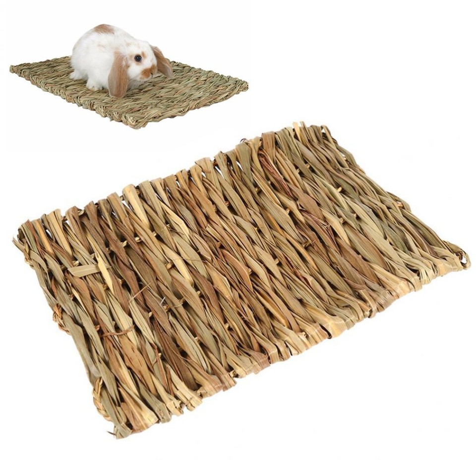 2 Pcs Large Size Rabbit Chew Mat Seagrass Mats Toy Straw for Rabbits | eBay