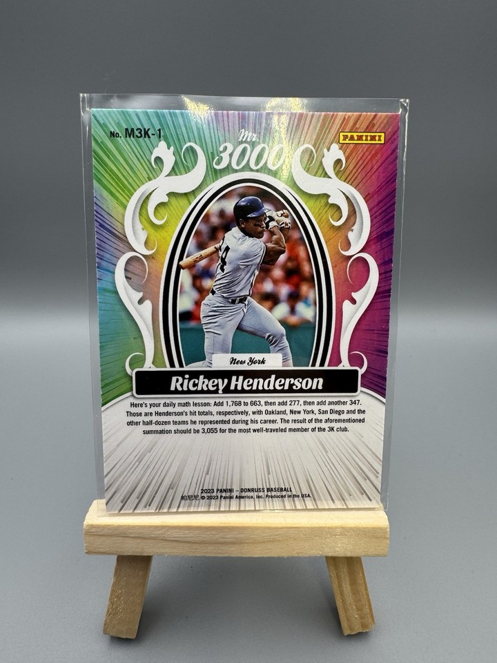 Rickey Henderson 2023 Donruss Mr. 3000 Rapture #M3K-1 - New York ...