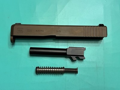 USED OEM GLOCK 19X COMPLETE SLIDE BARREL GUIDE ROD FDE TAN 9MM GEN5 ...