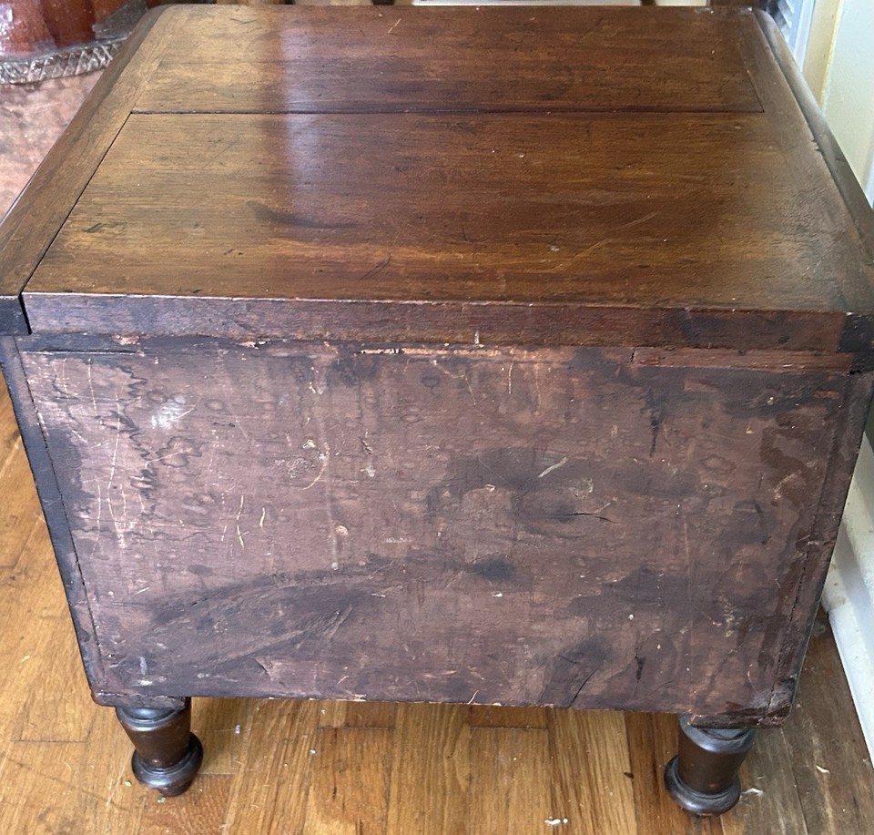 Antique 19th C. Victorian Wooden Chamber Pot Commode Toilet Step Stool ...