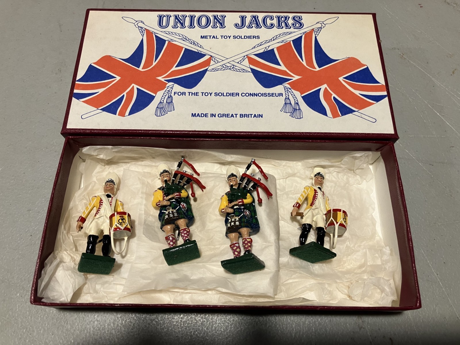 Union Jacks Metal Toy Soldiers Glossy 54mm British Grenadiers Drummers ...