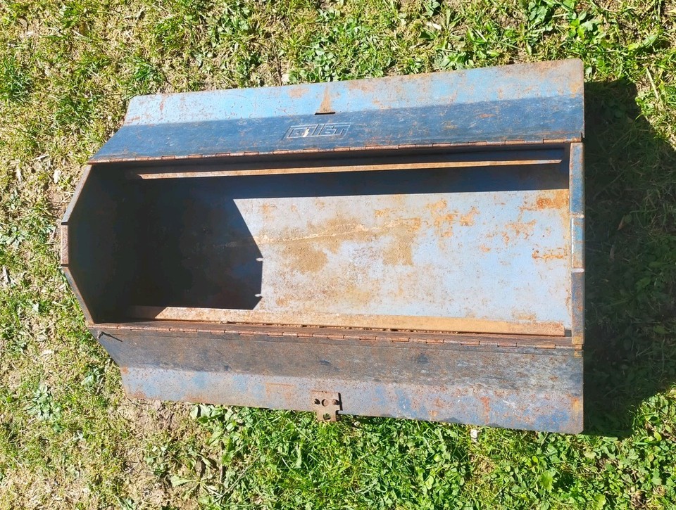 Vintage Toolbox Retro Metal Talco Blue Prop Display Film Man Cave ...