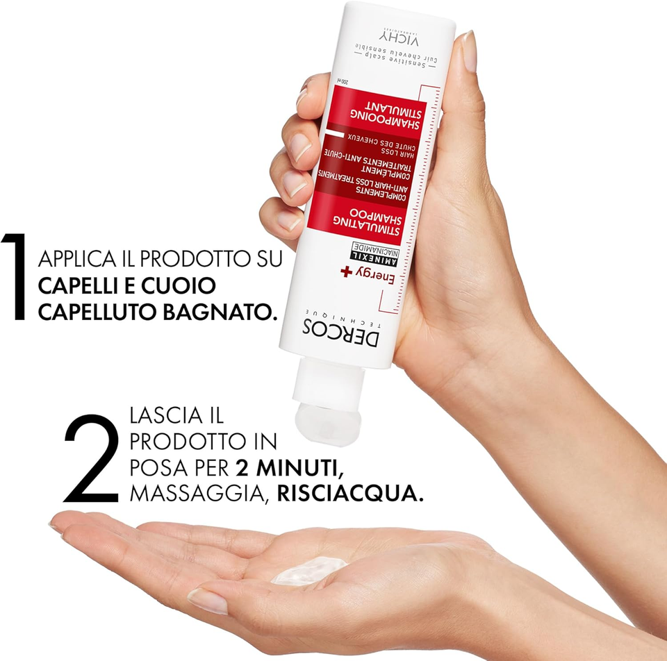 Vichy Dercos, Shampoo Energizzante, per Tutti I Tipi Di Capelli, Azione ...
