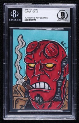 Hellboy Original Art Sketch Card 1/1 BAS | eBay