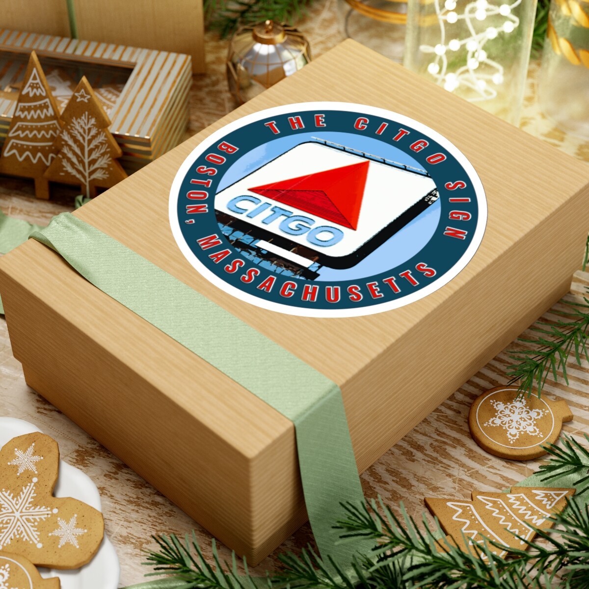 Historic Citgo Sign, Boston, MA - Kiss-Cut Stickers, Free shipping w ...