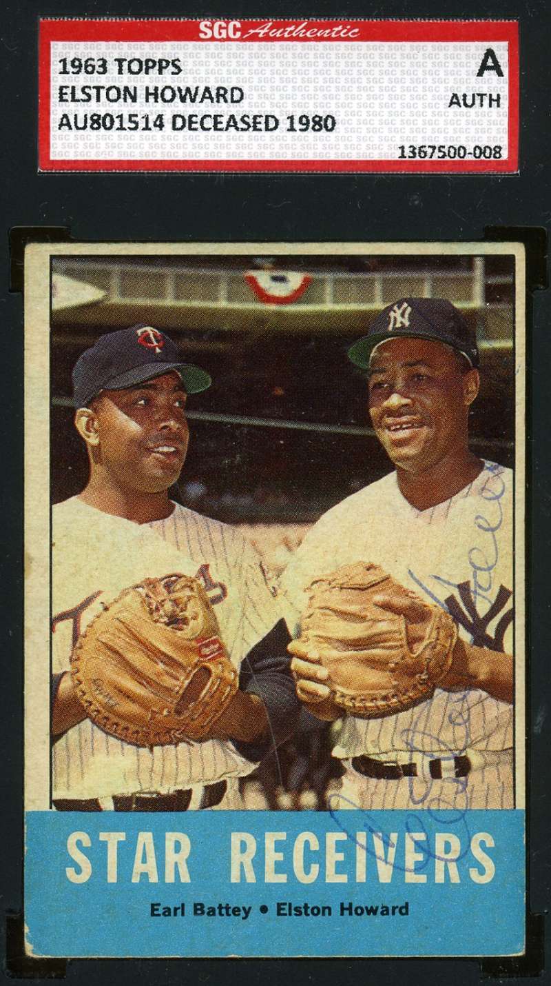 Elston Howard 1963 Topps Sgc Coa Signed Original Authentic Autograph | eBay