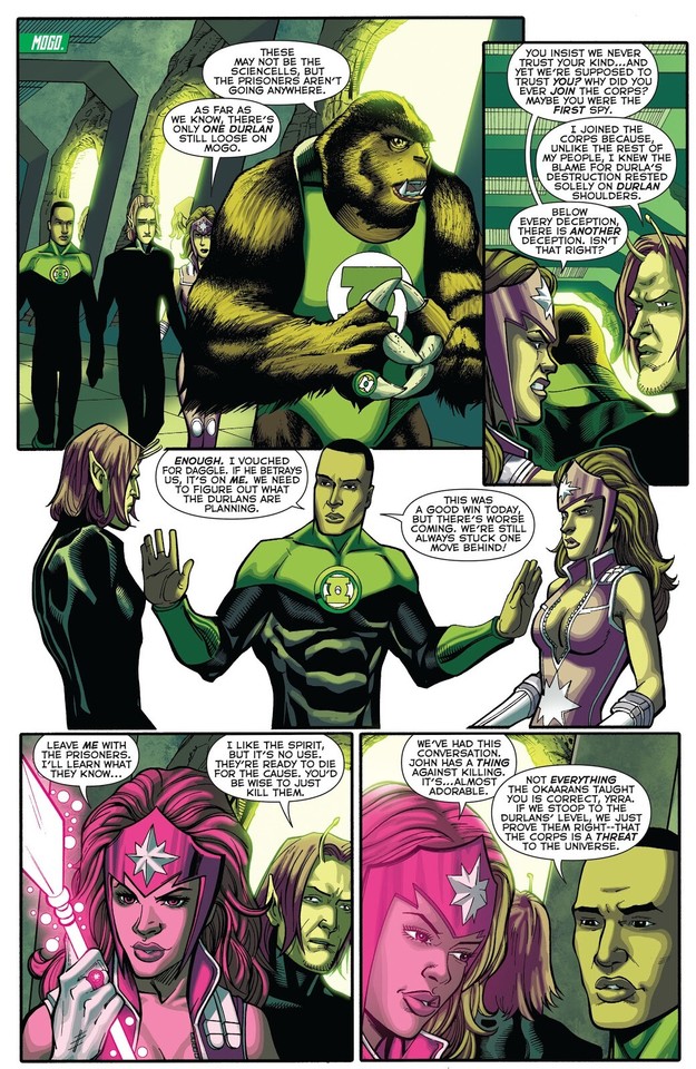 GREEN LANTERN CORPS 30 pg 17 JOHN STEWART & SEXY FATALITY + VOZ & VON ...