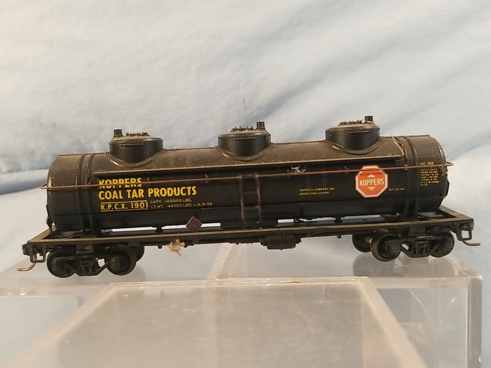 Athearn? Koppers Coal Tar Products KPCX 1901 HO Scale 3 Dome Tanker ...