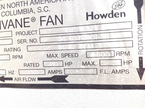 Howden Axivane Fan 27143600. Series 1000 | eBay