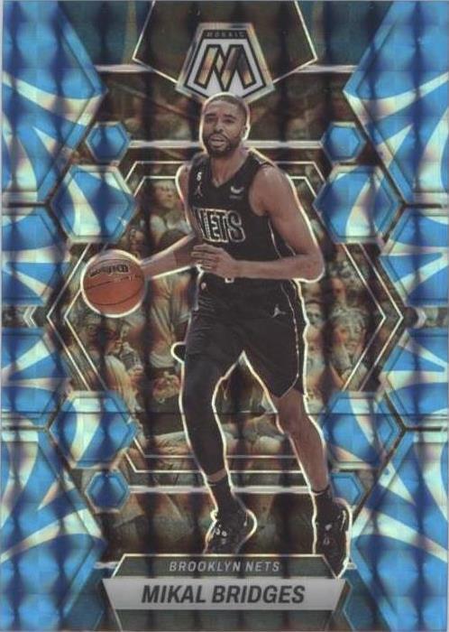 2022-23 Panini Mosaic - Mikal Bridges #2 Reactive Blue Mosaic Prizm for ...