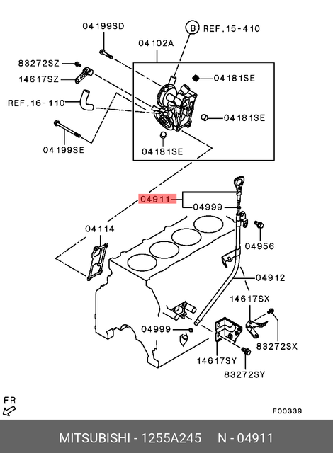 Genuine OE Gage Assembly Oil Level 1255A245 for Mitsubishi 1255-A245 ...