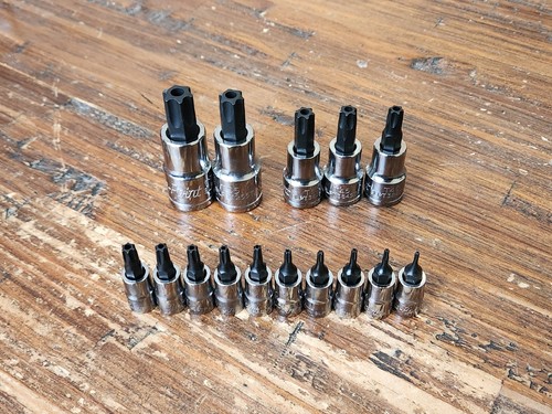 Blue Point Tools 15pc Tamper Resistant TORX STAR Socket Set T6-T60 NEW ...
