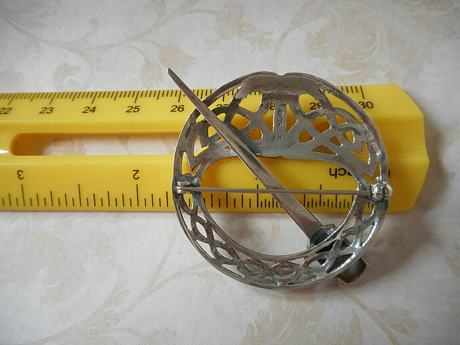 Vintage Sterling Silver Round Celtic Sword Brooch Pin Signed SG E19J | eBay