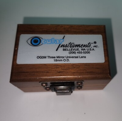 Ophthalmology & Optometry - Gonio Lens