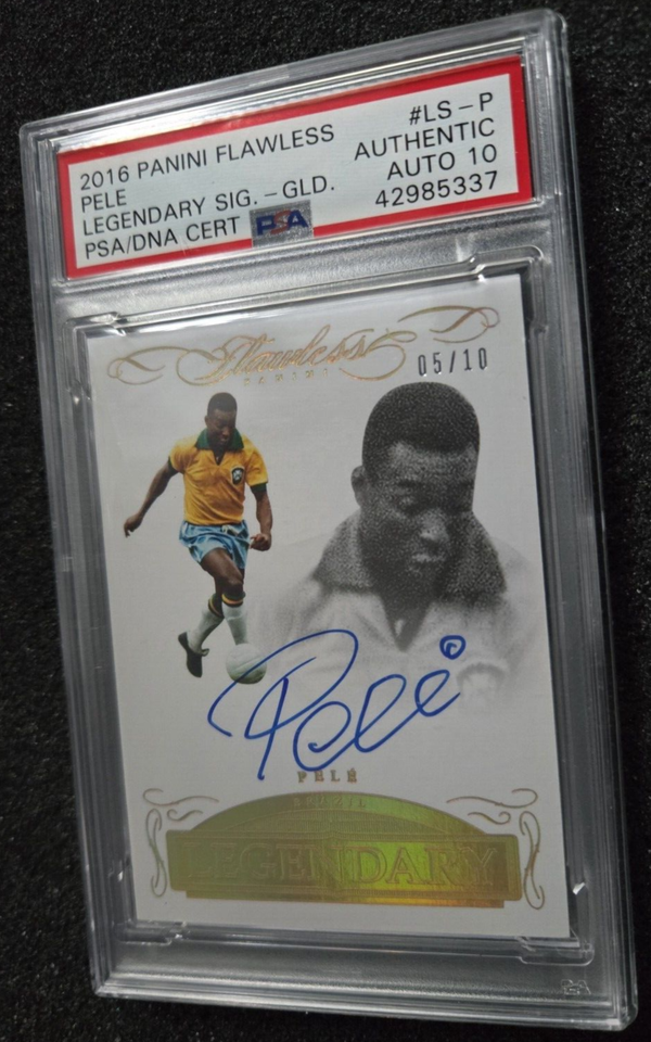 Panini Flawless Soccer Pele Auto Autograph Brazil Brasil Pelé Santos NY ...