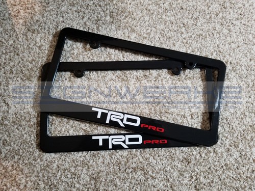 TRD Pro License Plate Frame Tundra Tacoma 4 runner 2 colors - Pair | eBay