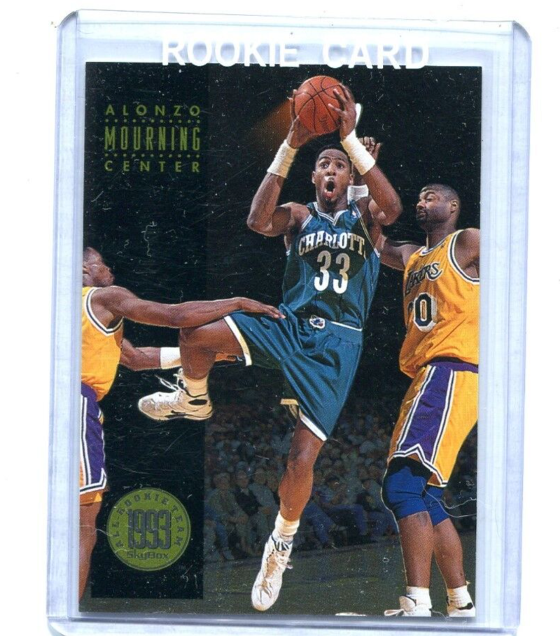 ALONZO MOURNING HORNETS 1992-1993 SKYBOX ALL ROOKIE TEAM BASKETBALL ...