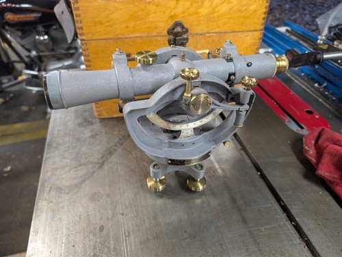 Vintage David White Transit Brass Surveying Scope Field Tool Level with ...