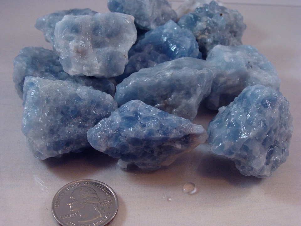 Natural Blue Calcite - 1000 Carats - Rough Calcite - Nice Color- Free ...