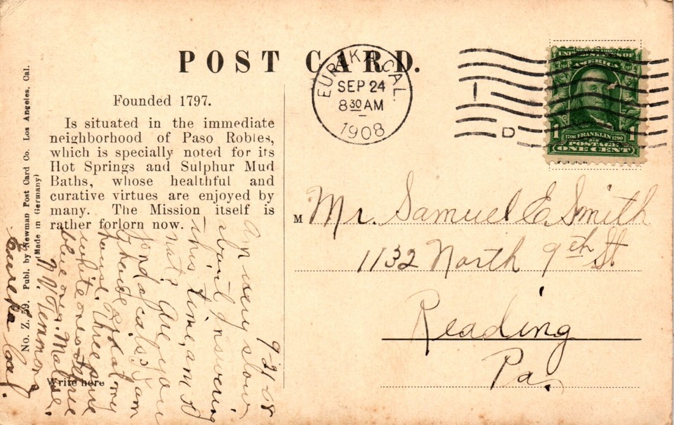 Postcard Mission San Miguel, California | eBay