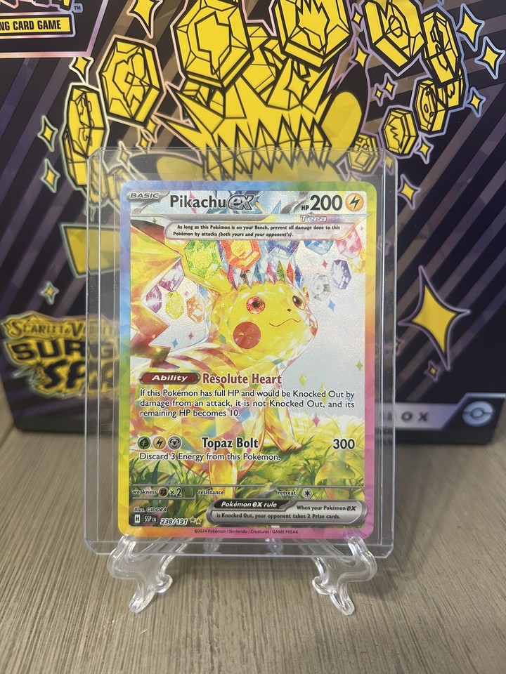 Pikachu ex 238/191 Surging Sparks SIR (Special illustration Rare) PACK ...