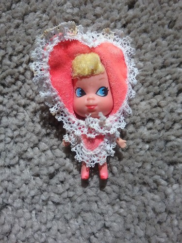 Vtg Little Kiddles Luvvy Duvvy VALENTINE Doll Pin Heart Shaped Liddle ...