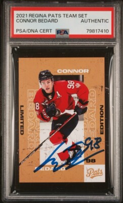 2021 Regina Pats Connor Bedard PSA/DNA Chicago Blackhawks | eBay
