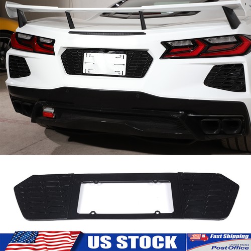 Rear license plate Auminum Alloy filler Frame Cover Fits Corvette C8 ...