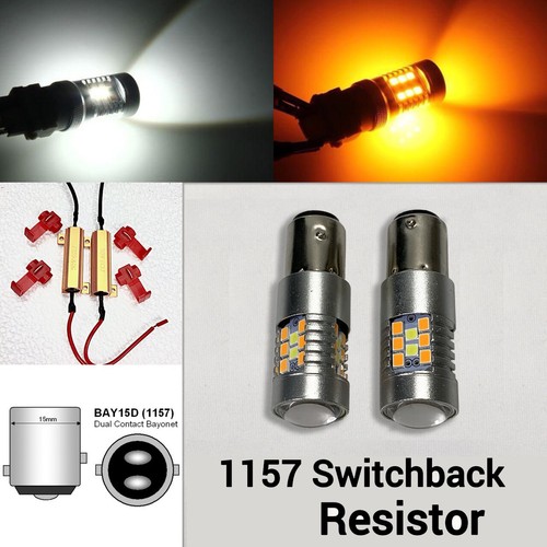 Rear Signal 1157 3496 7528 BAY15D 28 21 Amber + 7 White Switchback LED ...