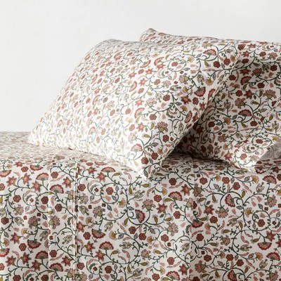 Full 400 Thread Count Performance Sheet Set Warm Floral - Threshold | eBay