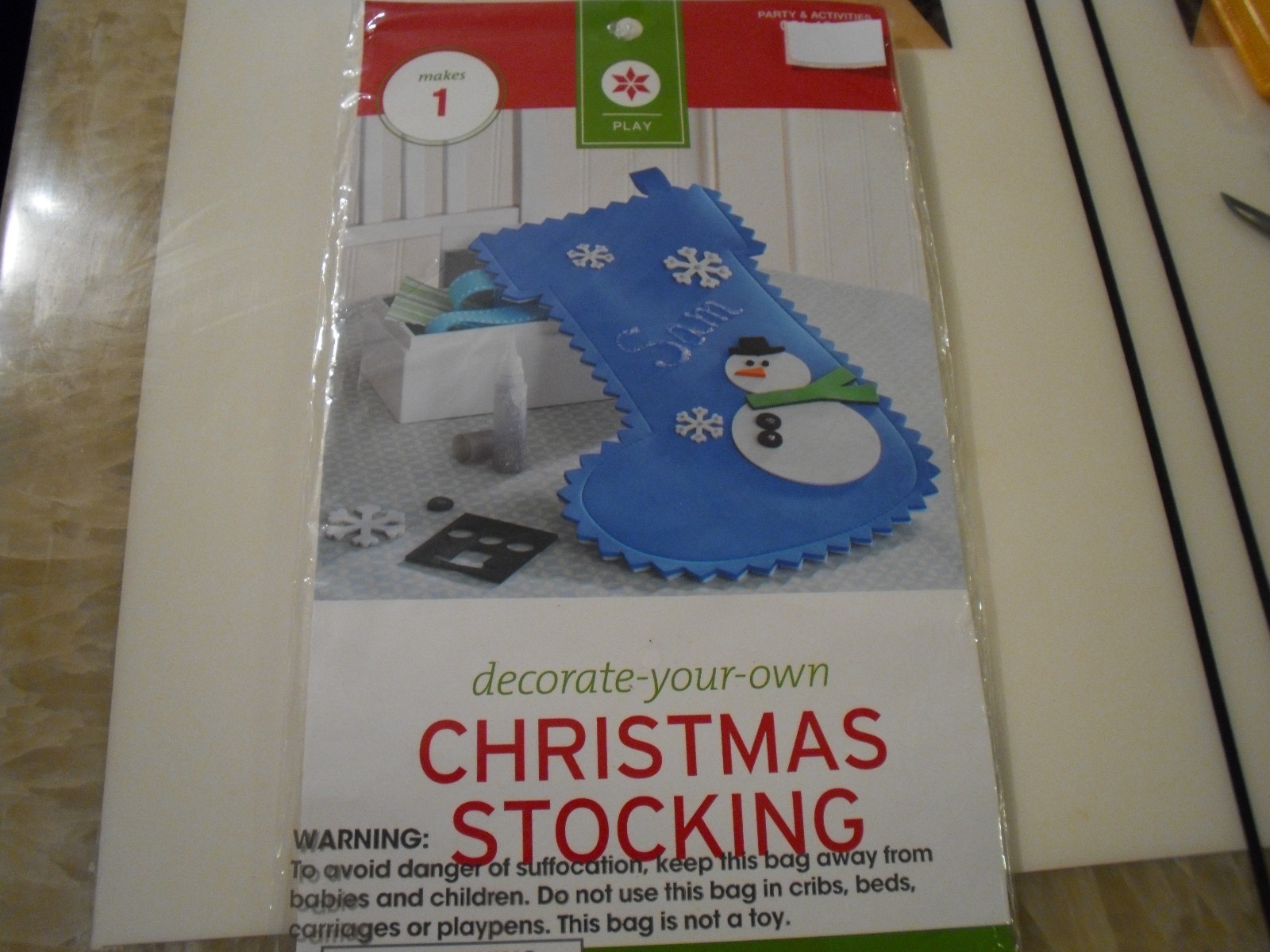 New ! Decorate Your Own Christmas Stocking Kit Foam Stocking Kit Makes ...