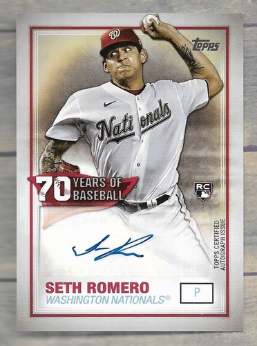 SETH ROMERO 2021 TOPPS 70 YEARS ROOKIE RC AUTOGRAPH AUTO CARD #70YA-SR ...