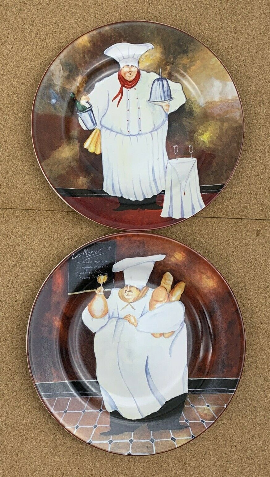 Set Of 2 Sakura Al Dente Jennifer Garant Chef Salad Dessert Plates ...
