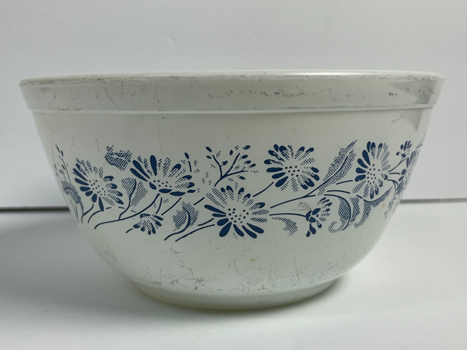 VINTAGE PYREX COLONIAL MIST BOWLS SET OF 3 401 402 403 BLUE WHITE ...