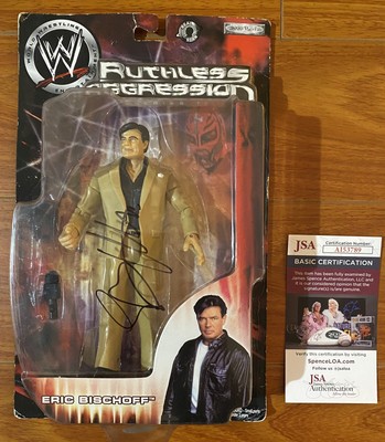 Eric BISCHOFF Signed AUTO WWE Elite Ruthless Aggression 2004 ACTION ...