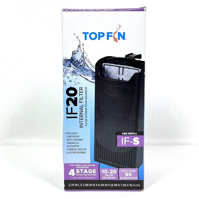 Top Fin Multi Stage Internal Filter If20 up to 20 Gallon Aquariums for ...