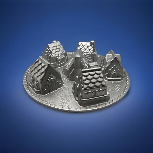 Nordic Ware Cozy Village Individual Cottage House Shaped Cake Pan 6 ...
