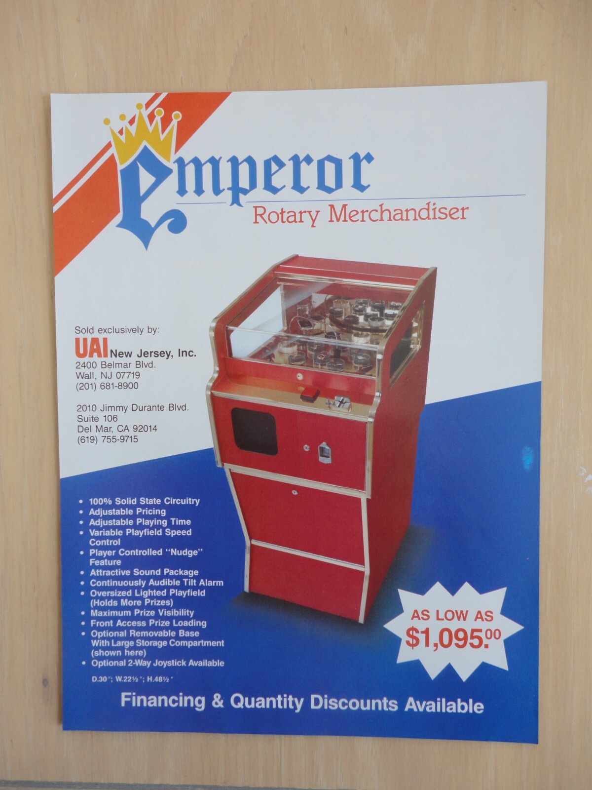 Emperor Rotary Merchandiser Flyer Original Magazine Pull Out Ad | eBay