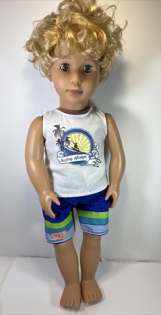 Our Generation 18 Inch Surfer Boy Doll Gabe With Surfboard - VHTF for ...