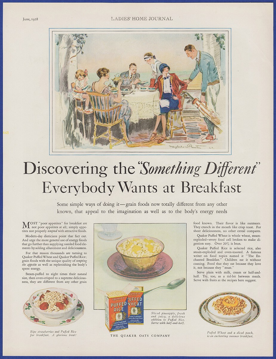 Quaker Puffed Rice Cereal Ingredients Ads Cereal