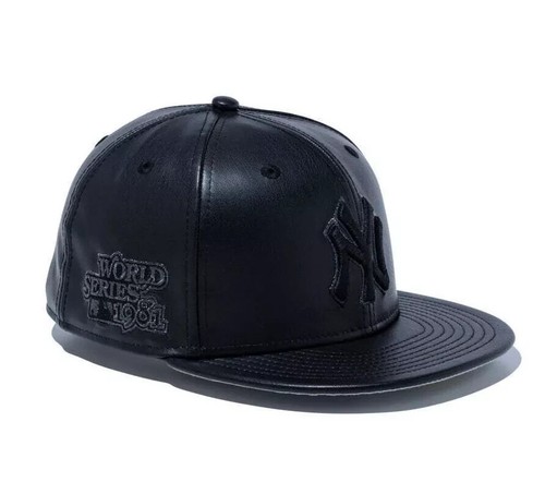 NEW ERA 59FIFTY Fitted Cap New York Yankees Apple Leather Black MLB | eBay