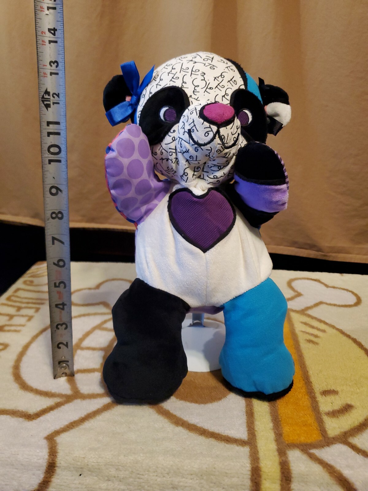 Britto Popplush for Enesco Approx 15” Jackson The Panda Bear Purple ...