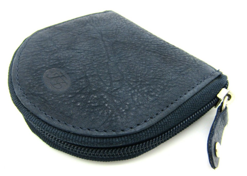 Unisex Real Premium Soft Leather Coin Pouch Zip Around Wallet Purse ...