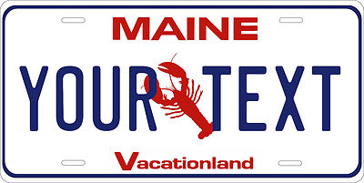 Maine 1987 License Plate Personalized Custom Auto Bike Motorcycle Moped ...