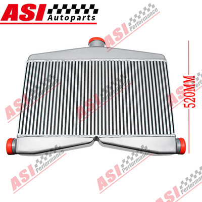3.5" Core Intercooler/2.5" dual Inlet&3" Center Outlet Powder-coated ...