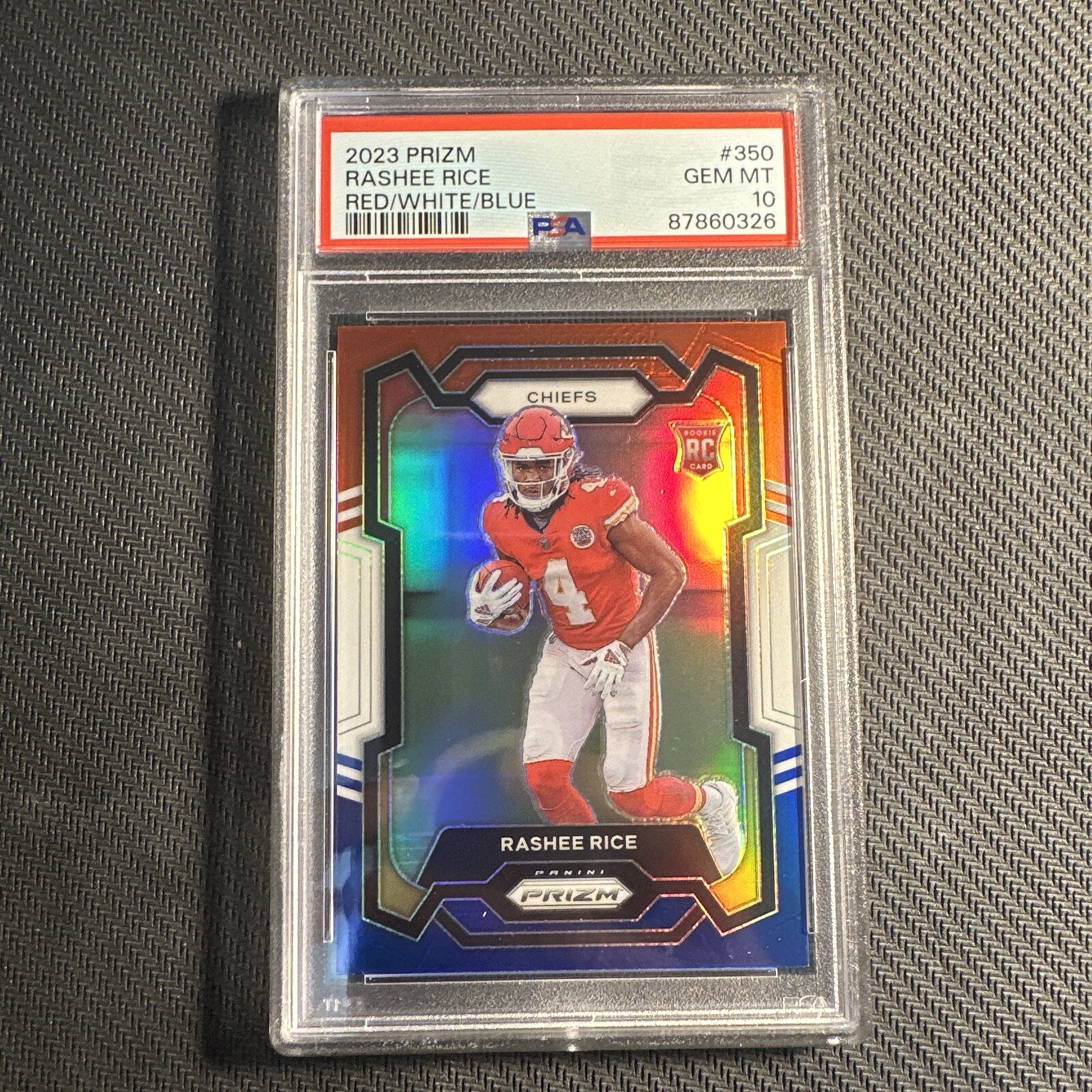 2023 Panini Prizm - Rookies Red White & Blue Prizm #350 Rashee Rice (RC ...