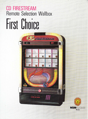 N.S.M. NSM CD Firestream Wallbox (1989/1990) juke box jukebox Flyer ...