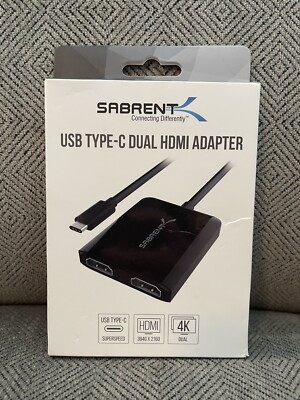 Sabrent USB Type-C Dual HDMI Adapter 4K (DA-UCDH) For Windows - FREE ...