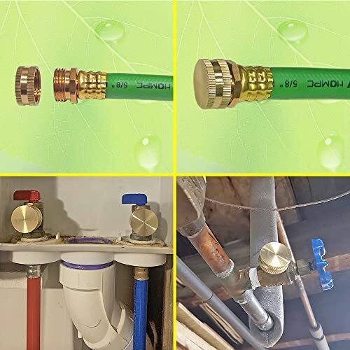 6 Pack 3/4 Inch Brass Garden Hose Cap Leakproof Female End Cap with ...