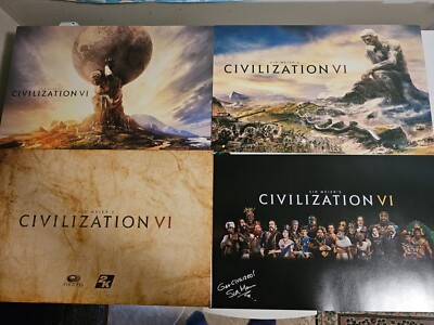 Sid Meier's Civilization VI Promotional Lithograph Poster Set Official ...